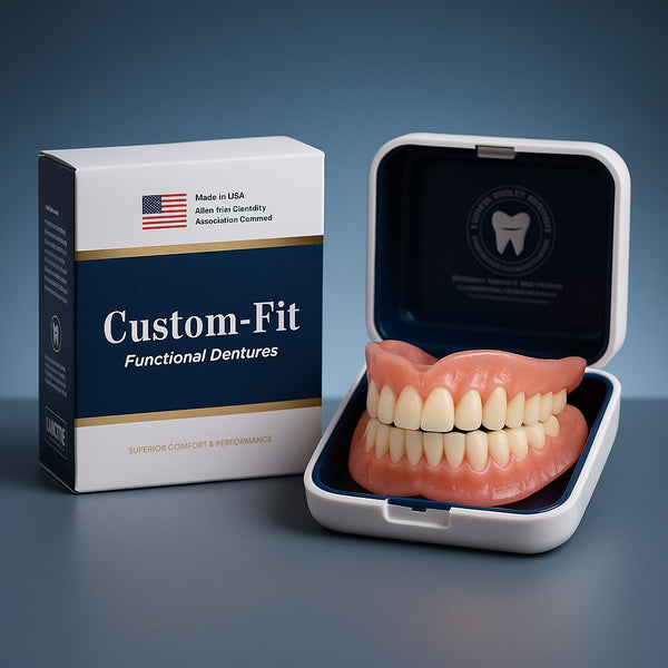 Comfort Fit Flexible Dentures Natural Look Easy Wear Removal 60